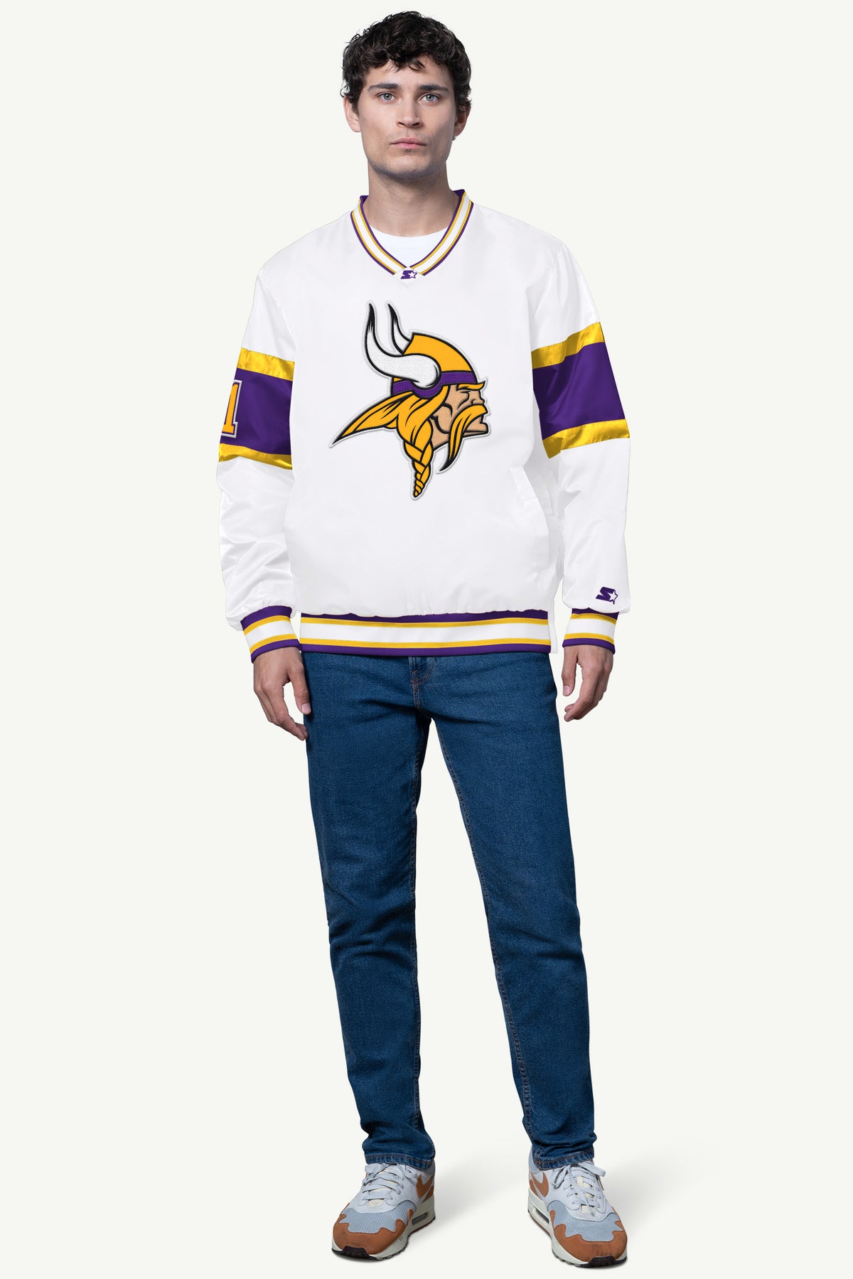 Mens Minnesota Vikings Signal Collar Pullover | NFL | Starter