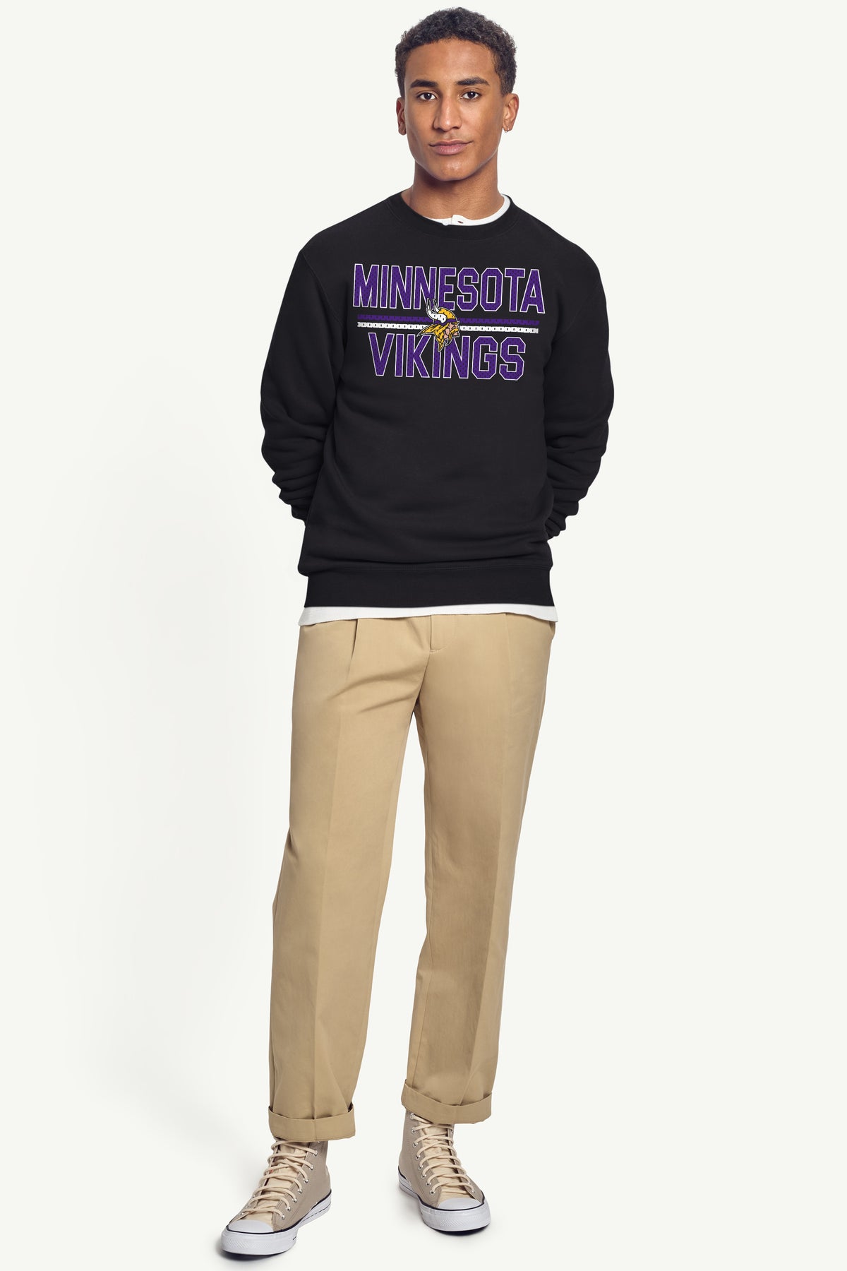 Mens Minnesota Vikings Mesh Look Sweatshirt | NFL | Starter